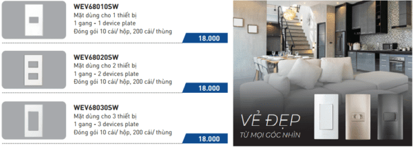 Mặt dùng cho 1 thiết bị Panasonic - WEV68010SW - khodiennuoc.com